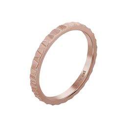 CAI Fingerring CA&Iuml; "925 Silber ros&eacute;vergoldet Muster Stacking" Gr. 15,5, rot, Fingerringe, Damen, 048 (15,3), Silber 925 (Sterlingsilber), Fingerring