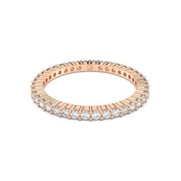 Fingerring Swarovski "Matrix Tennis Vittore, 5655703, 5656293, 5656300, 5656297" Gr. 55, rosa (ros&eacute;goldfarben, kristallwei&szlig;), Fingerringe, Damen, 55, Metall, 2mm, Fingerring, mit Swarovski Kristall