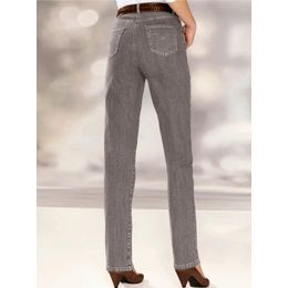 5-Pocket-Jeans Casual Looks, Damen, Gr. 19, Kurzgr&ouml;&szlig;en, grau (taupe, denim), 78% Baumwolle, 20% Polyester, 2% Elasthan, unifarben, lang, Jeans 5-Pocket-Jeans, Topseller