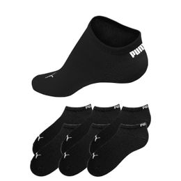 Sneakersocken Puma "PU Sneaker Socks 6-pack", Damen, Gr. 39-42, schwarz, Obermaterial: 72% Baumwolle, 24% Polyester, 3% Polyamid, 1% Elasthan, unifarben, normal, Socken Sneakersocken, Topseller