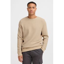Longpullover Blend "BHChristo", Herren, Gr. XL, crockery, Sweatware, 57% Baumwolle, 43% Polyester, regular fit normal, Rundhals, Pullover Longpullover, Klassisches Sweatshirt mit Rundhalsausschnitt