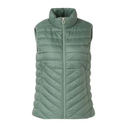Steppweste s.Oliver, Damen, Gr. 38, sage gr&uuml;n, Steppware, Obermaterial: 100% Polyester, regular fit taillenbedeckt, Rundhals, Westen Steppweste, mit Stehkragen