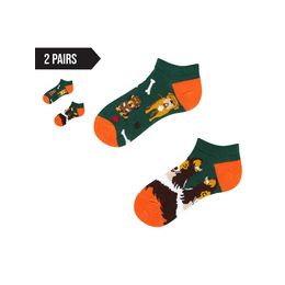 TODO SOCKS 2er-Set: Socken in Dunkelgr&uuml;n/ Orange - 47% | Gr&ouml;&szlig;e 27-30 | Babysocken-strumpfhosen