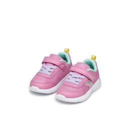 Lauflernschuh Geox "B SPRINTYE GIRL", Baby, Gr. 22, rosa, hellblau, Lederimitat, Mesh, Schuhe Lauflernschuh, Babyschuh mit elastischen Schn&uuml;rsenkeln, Gr&ouml;&szlig;enschablone zum Download