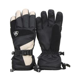Peak Mountain Ski-/ Snowboardfingerhandschuhe "Miss" in Schwarz/ Rosa - 50% | Gr&ouml;&szlig;e M/L | Damenhandschuhe