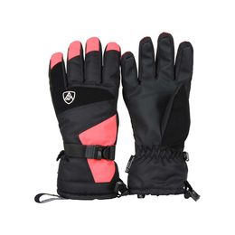 Peak Mountain Ski-/Snowboardhandschuhe "Miss" in Schwarz/ Orange - 32% | Gr&ouml;&szlig;e S/M | Damenhandschuhe