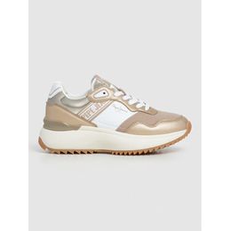 Pepe Jeans Footwear Sneakers "Kimi Mesh" in Wei&szlig;/ Gold - 46% | Gr&ouml;&szlig;e 41 | Damen-sneakers