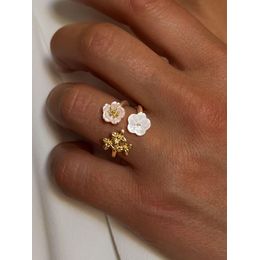 Les Petites Pr&eacute;cieuses Vergold. Ring mit Edelsteinen - 55% | Gr&ouml;&szlig;e 50 | Schmuck
