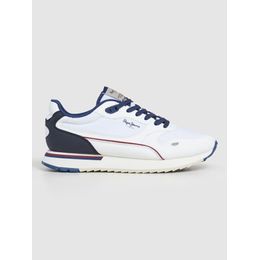 Pepe Jeans Footwear Sneakers "Bexley South" in Dunkelblau/ Wei&szlig; - 47% | Gr&ouml;&szlig;e 44 | Herrensneakers