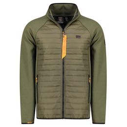 Geographical Norway Fleecejacke "Traboule" in Khaki - 68% | Gr&ouml;&szlig;e M | Herren-pullover-sport