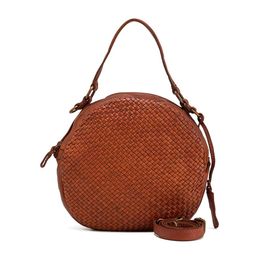 Melina C Leder-Henkeltasche "Belfiore" in Hellbraun - (B)25 x (H)23 x (T)6 cm - 77% | Damen-taschen