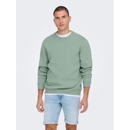 Only & Sons ONLY & SONS Sweatshirt "Eres" in Mint - 22% | Gr&ouml;&szlig;e M | Herren-plussize