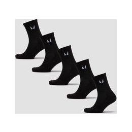MP Unisex Crew Socks (5 Pack) - Black - UK 2-5