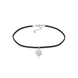 Elli Damen Collier &raquo;Choker mit Anh&auml;nger Edelweiss 925 Sterling Silber&laquo; silber
