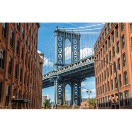 papermoon Fototapete &raquo;Brooklyn Dumbo Area&laquo; glatt bunt Vlies