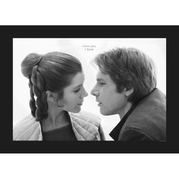 Komar Bild &raquo;Star Wars Classic Leia Han Love&laquo; Star Wars 1 Stk. tlg. Wandbild zur Dekoration im Kinderzimmer - ohne Rahmen schwarz-wei&szlig; Holz, Papier