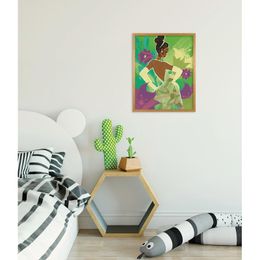 Komar Wandbild &raquo;Disney Princess Tiana in Green&laquo; Disney Set, 1 Stk. tlg. 50 x 70 cm (Breite x H&ouml;he) - Kinderzimmer, Dekoration gr&uuml;n Vlies