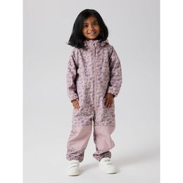 name it M&auml;dchen Softshelloverall &raquo;NMFALFA08 SOFTSHELL SUIT AOP 1FO NOOS&laquo; mit verstellbarer und abnehmbarer Fu&szlig;schlaufe rosa 86, N-Gr