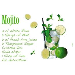 Komar Wandtattoo &raquo;Mojito - Gr&ouml;&szlig;e 100 x 70 cm&laquo; selbstklebend, Wandsticker gr&uuml;n Folie