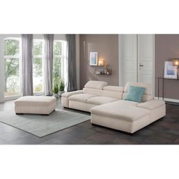 Home Affaire Ecksofa &raquo;Alberto L-Form&laquo; mit Kopfteilverstellung, wahlweise mit Bettfunktion beige 90% Polyester, 10% Polyamid;Luxus-Microfaser ALTARA 