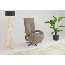 Sit & More sit&more TV-Sessel &raquo;Zoe, inkl. Kopfteilverstellung & 360&deg; Drehfunktion&laquo; wahlweise mit 2 Motoren, Akku & Aufstehhilfe braun 100% Polyester
