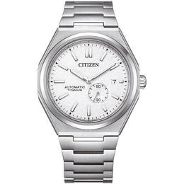 Citizen Herren Automatikuhr Armbanduhr, Herrenuhr, Damenuhr, Titan, Saphirglas, bis 10bar wasserd. silber