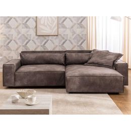 OTTO home Ecksofa &raquo;KINLEE Design-Sofa mit Recamiere rechts/links, Ma&szlig;e B/T/H 251/144/70cm&laquo; L-Form mit Wellenunterfederung, ohne Bettfunktion, modern 