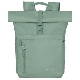 Travelite Damen Travelite Freizeitrucksack &raquo;BASICS Rollup Rucksack&laquo; Arbeitsrucksack Sportrucksack Reiserucksack Schulrucksack gr&uuml;n B/H/T: 37cm x 60cm 