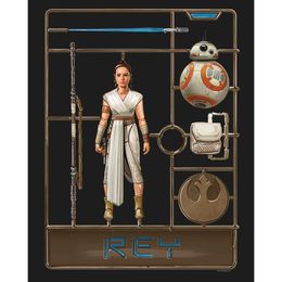 Komar Bild &raquo;Star Wars Toy Rey&laquo; Star Wars 1 Stk. tlg. Wandbild zur Dekoration im Kinderzimmer - ohne Rahmen bunt Holz, Papier