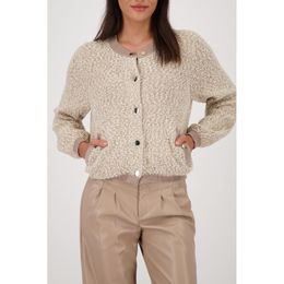 monari Damen Strickjacke &raquo;Jacke Strick Tweed&laquo; Regular fit mit Rundhalsausschnitt mit Strickbund 44