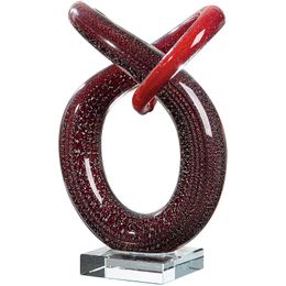 Casablanca by Gilde Dekoobjekt &raquo;Skulptur Curvum rot H. 24 cm&laquo; rot Glas