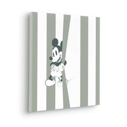 Komar Leinwandbild &raquo;Mickey Be Yourself - Gr&ouml;&szlig;e 40 x 40 cm&laquo; Natur 1 Stk. tlg. Keilrahmenbild mi Echtholzrahmen schwarz-wei&szlig; Holz, Papier