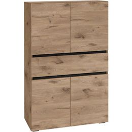 Home Affaire Midischrank &raquo;Wisla&laquo; mit 4 T&uuml;ren & 1 Schublade, Breite 76 cm, H&ouml;he 130 cm braun