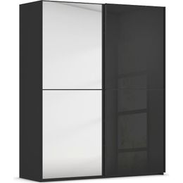 Rauch Schwebet&uuml;renschrank &raquo;Kleiderschrank Schrank Garderobe Schlafzimmerschrank SCALE-DUO&laquo; edle zweigeteilte T&uuml;ren Spiegel/Glas-Mix 3 Zierleisten MADE
