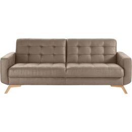 exxpo - sofa fashion 3-Sitzer &raquo;Fiord, aktuelles Design, tolle Detailverarbeitung im Sitz und R&uuml;cken&laquo; bequem, wahlweise Kippcouch mit Bettfunktion und 