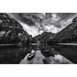 papermoon Fototapete &raquo;Photo-Art MARCO TAGLIARINO, BRAIES 'GRAUSTUFEN'&laquo; bunt Vlies