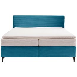Alina Boxspringbett &raquo;Pico&laquo; inkl. Matratzen und Topper blau Cord GCT (92% Polyeste, 8% Nylon)