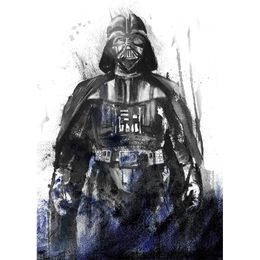 Komar Vliestapete &raquo;Digitaldruck Vlies - Star Wars Watercolor Vader - Gr&ouml;&szlig;e 200 x 280 cm&laquo; bedruckt glatt Kinderzimmer schwarz Vlies