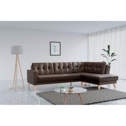 Sit & More sit&more Ecksofa &raquo;Lavida L-Form&laquo; wahlweise mit Kippfunktion und Bettkasten grau 100% PES