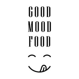 queence Wanddekoobjekt &raquo;GOOD MOOD FOOD&laquo; Stahlschild, Blechschild, Spruch, Witzig, Wanddeko, retro, 20x30cm schwarz Stahl