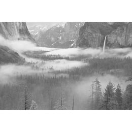 papermoon Fototapete &raquo;Photo-Art HONG ZENG, NEBEL, DER IN YOSEMITE VALLEY SCHWIMMT&laquo; bunt Vlies