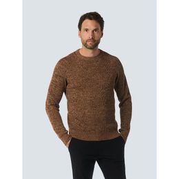 NO EXCESS Herren NO EXCESS Strickpullover in melierter Optik braun 3XL