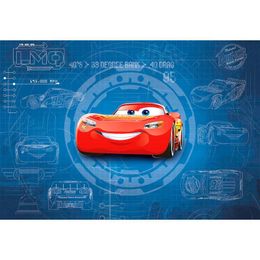Komar Fototapete &raquo;Cars3 Blueprint - Gr&ouml;&szlig;e 368 x 254 cm&laquo; bedruckt glatt Kinderzimmer blau Papier