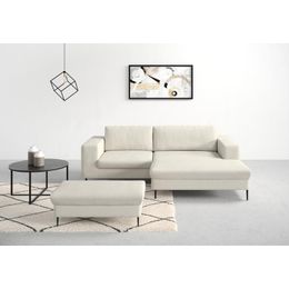 DOMO collection Ecksofa &raquo;Modica kompakt und elegant, Breite 244, L-Form&laquo; moderne Optik mit extrabreiter Recamiere, auch in Cord beige