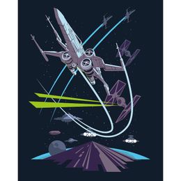 Komar Bild &raquo;Star Wars Classic Vector X-Wing&laquo; Star Wars 1 Stk. tlg. Wandbild zur Dekoration im Kinderzimmer - ohne Rahmen bunt Holz, Papier