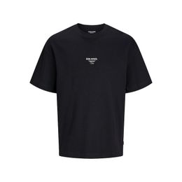 Jack & Jones Jack & Jones Herren &raquo;JJEURBAN EDGE STUDIO TEE SS O-NECK NOOS&laquo; mit Front und Back Print schwarz S