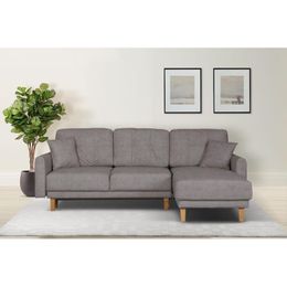 Home Affaire Ecksofa &raquo;TRIPLO optionale Schlafsofa mit Bettkasten, Ma&szlig;e B/T/H: 234/164/89 cm&laquo; L-Form wahlweise mit Bettfunktion - Liegefl&auml;che 132x210 