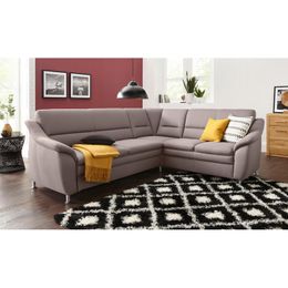 Sit & More sit&more Ecksofa &raquo;Cardoso L-Form&laquo; mit Federkern, wahlweise mit Bettfunktion und Schubkasten grau Flachgewebe (100% Polyester);Struktur (100% Polyester