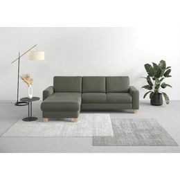 Home Affaire Ecksofa &raquo;Summer L-Form&laquo; mit Recamiere, mit oder ohne Bettfunktion und Bettkasten, Cord-Bezug gr&uuml;n 95% Polyester, 5% Polyamid