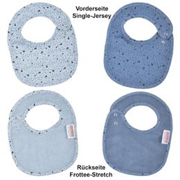 W&ouml;rner L&auml;tzchen &raquo;Wal blau Druckknopflatz 22x29 cm&laquo; 2 Stk. tlg. mit Druckkn&ouml;pfen, maschinenwaschbar, trocknergeeignet blau L&auml;tzchen